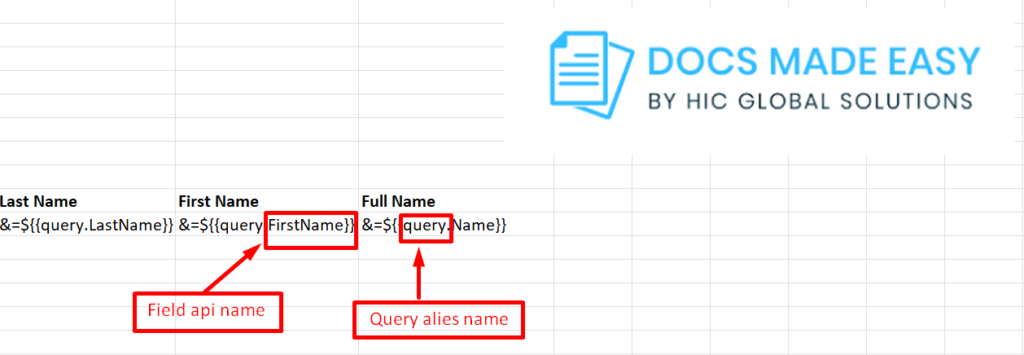 How to Use SOQL Query Merge Fields in Excel